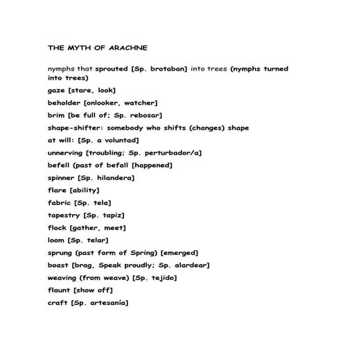 The Myth of Arachne | DOC