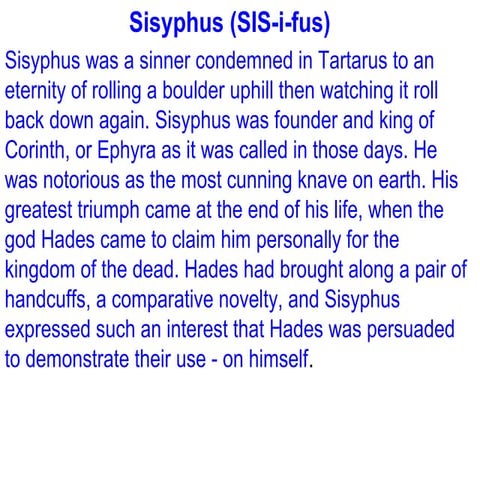 The myth of sisyphus | PPT