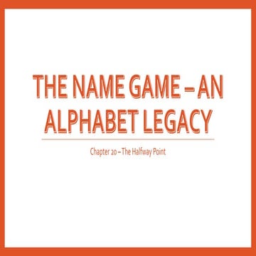 The name game – chapter 20 | PPT