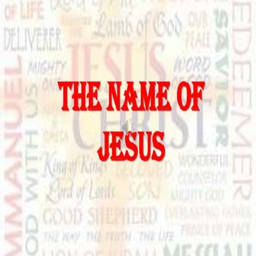 The name of jesus | PPSX | Christianity | Religion & Spirituality