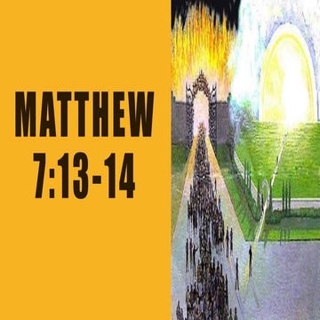 THE NARROW GATE.it discusses about the two gates pptx | PPT