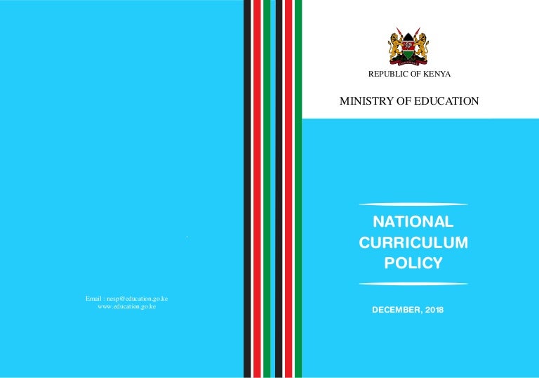 The national curriculum-policy launched last week
