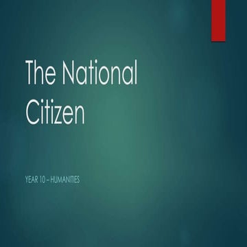 The national citizen | PPT