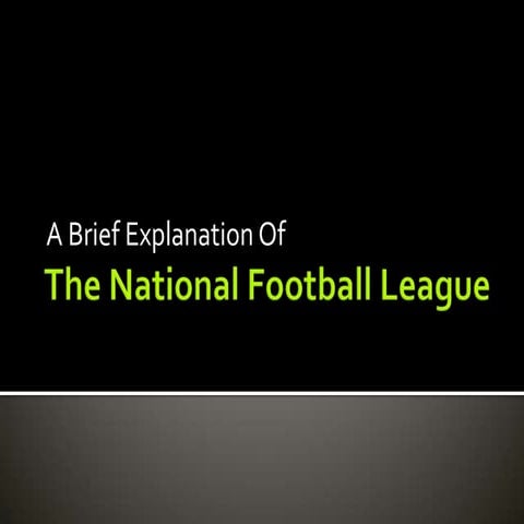 The national football league | PPTX
