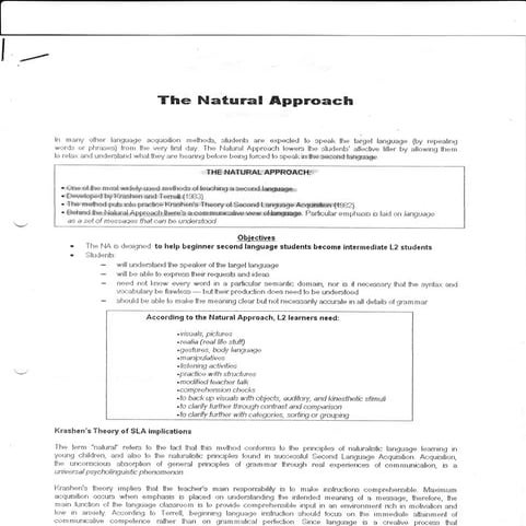 The natural approach | PDF