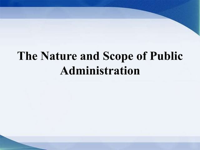 Introduction to Public Administration | PPTX
