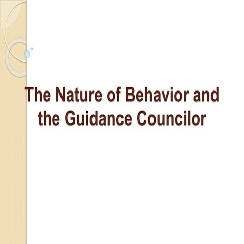 The nature of behavior | PPTX