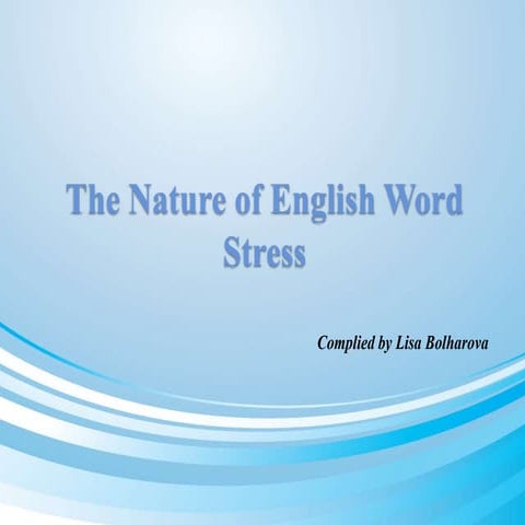 The nature of english word stress | PPT