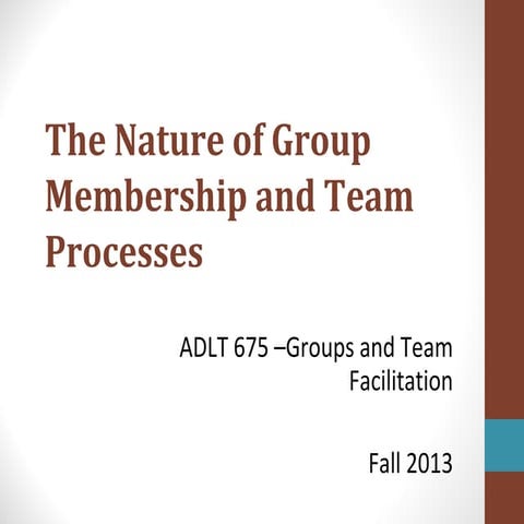 The nature of group memberships first class adlt 675 | PPT