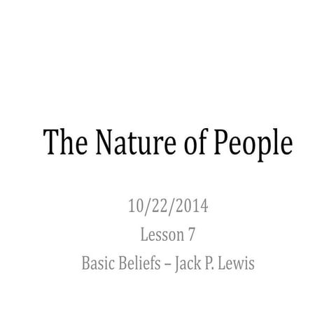 The Nature of People | PPT
