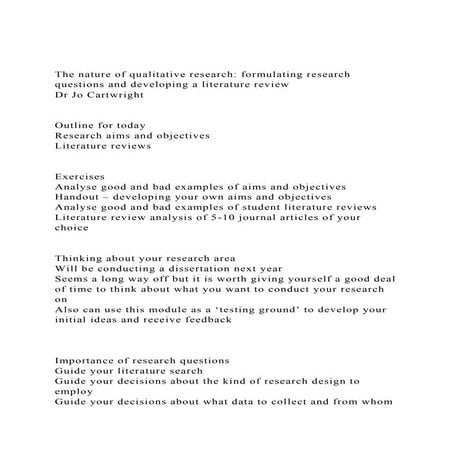 The nature of qualitative research formulating research questio.docx ...