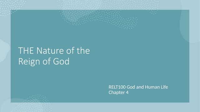 The Doctrine of God 1 | PPTX