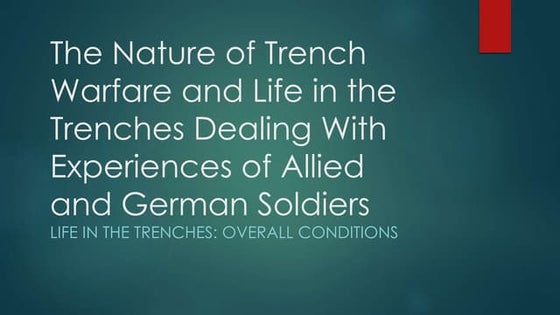 Trench warfare | PPT