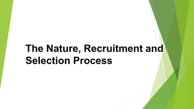 Staffing (Organizational Management) | PPTX