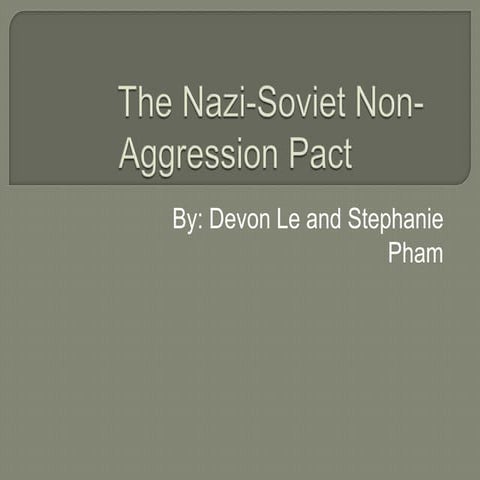 The nazi soviet non-aggression pact | PPSX
