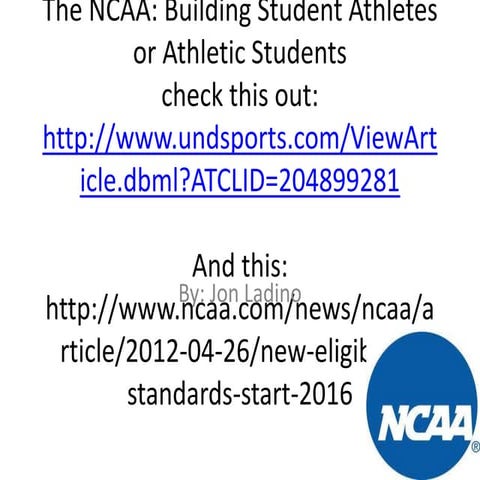Research on the NCAA | PPTX