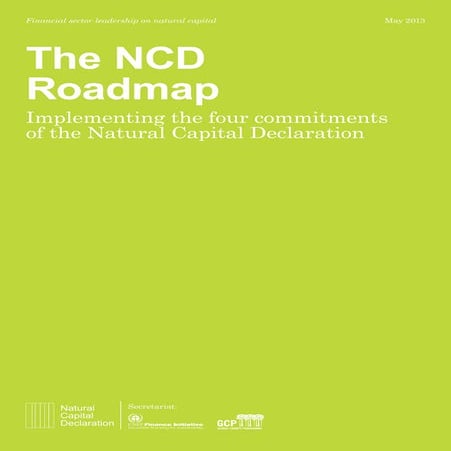 The NCD road map: Implementing the four commiments of the natural ...