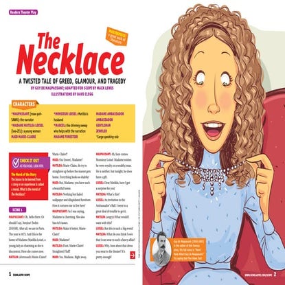 The Necklace magazine to practice english | PDF