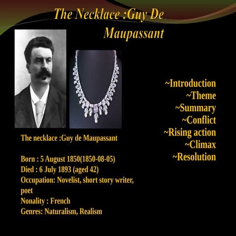 The Necklace Of Madame Mathilde Loisel And Her Husband Pdf