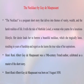 short story The Necklace by Guy de Maupas....pptx