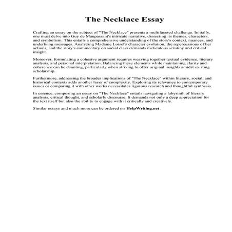The Necklace Essay.pdf