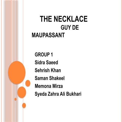 THE NECKLACE final.pptx. ppppppppppppppp | PPT