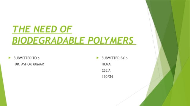 Biopolymers | PPTX