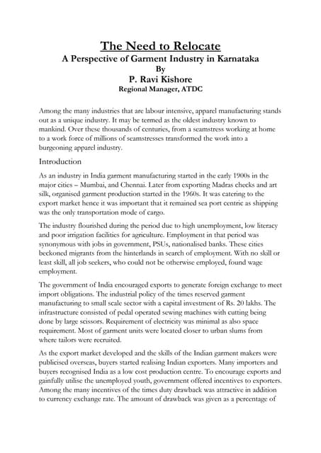 History of RMG in Bangladesh | PDF