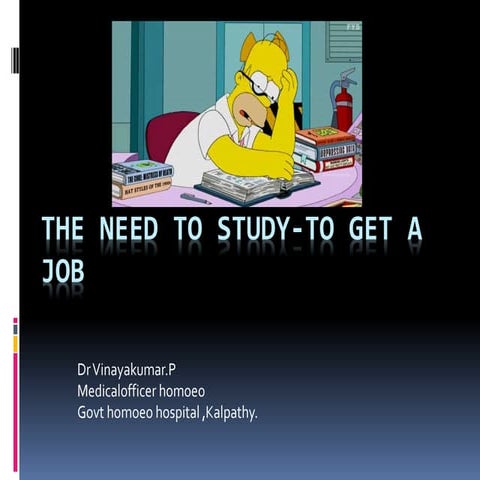 The need to study to get a job | PPT