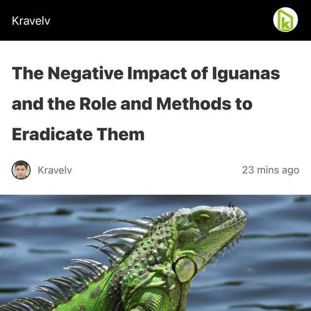 The Negative Impact of Iguanas and the Role and Methods to Eradicate ...