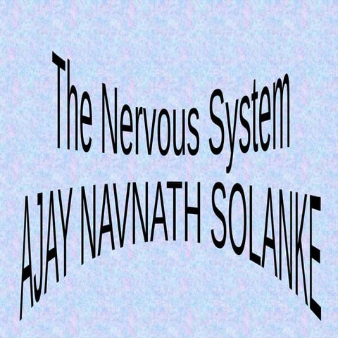Nervous system class 5 | PPTX