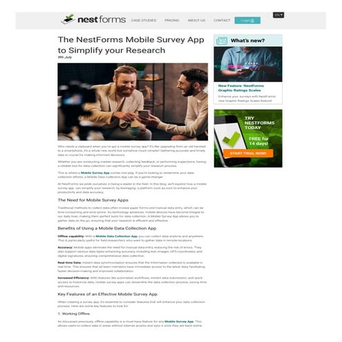 The NestForms Mobile Survey App to Simplify your Research | PDF