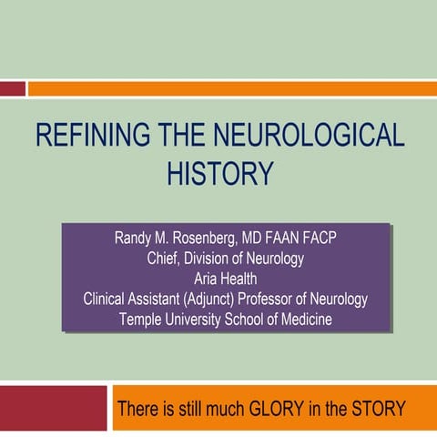 The neurological history | PPT