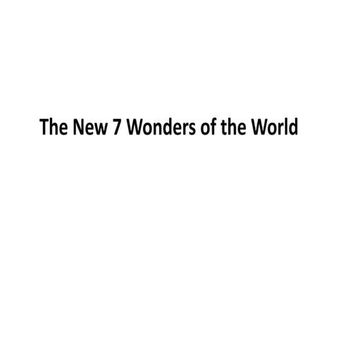 seven wonders of the world | PPTX