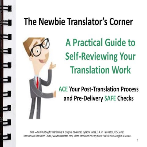 A Practical Guide Self-Reviewing Your Translation Work | PPSX