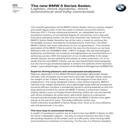 BMW 7 Series Auto Expo Press Release | PDF