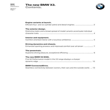 New BMW X3 - Press Release | PDF