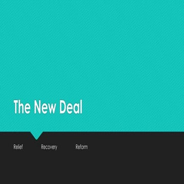 The new deal summarized | PPT
