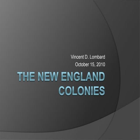 The new england colonies | PPTX