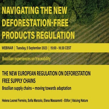 THE NEW EUROPEAN REGULATION ON DEFORESTATION FREE SUPPLY CHAINS | Navigating the new ...