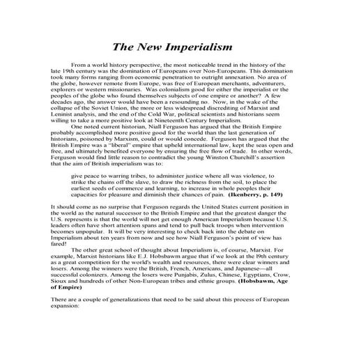 Age of Imperialism Introduction | PPT