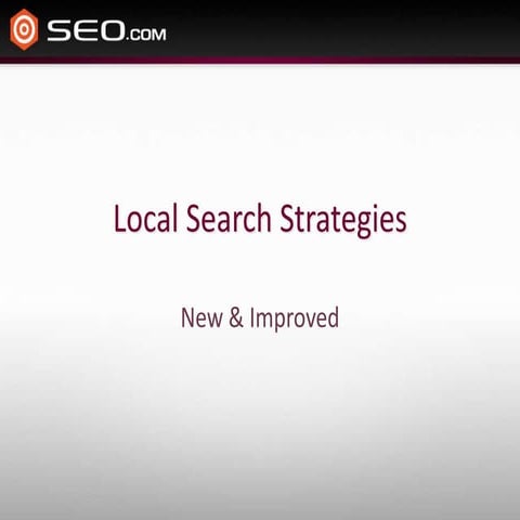 The NEW Local Search Strategies | PPTX