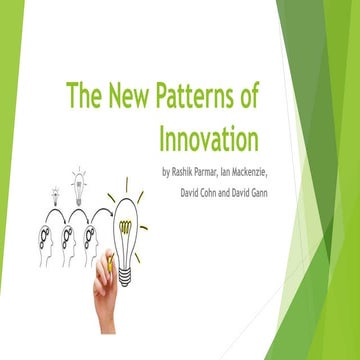 Imperial 320 presentation by David Gann: New Patterns of Innovation | PDF