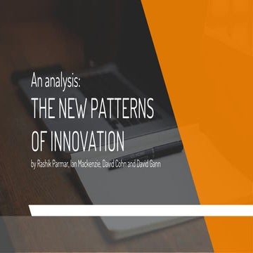 The new patterns of innovation final | PPTX