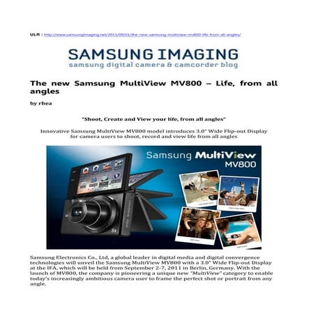 Samsung announces the new WB650 | PPT