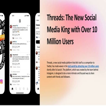 Threads: The New Social Media King with Over 10 Million Users | PDF