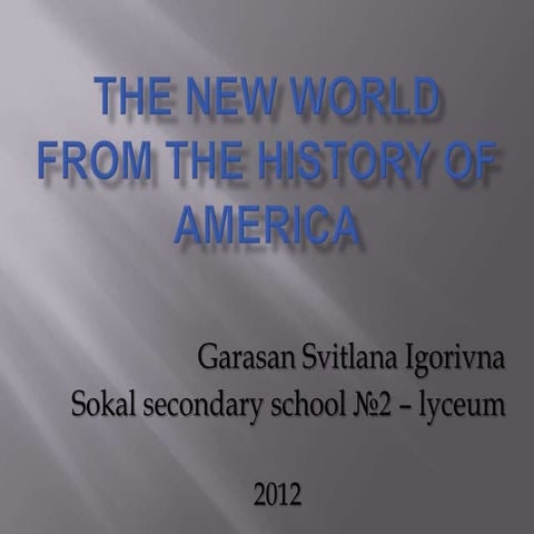 The new world | PPT