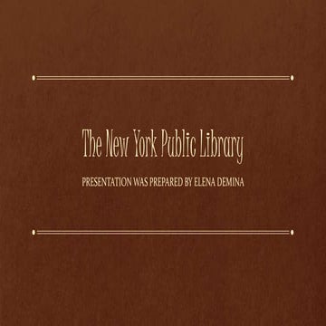 The New York Public Library | PPTX