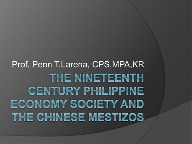 The social structure of the Philippines in the 19th century | PPTX