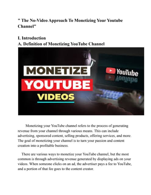 Buy youtube channel everything that you need to know | PDF | Content Production | Hobbies ...